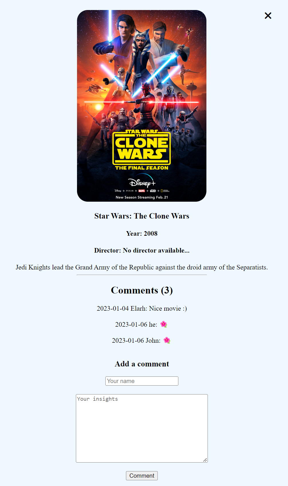 Capstone-Project-02 | The Star Wars Movies Collection is an app that pulls from the API and ...